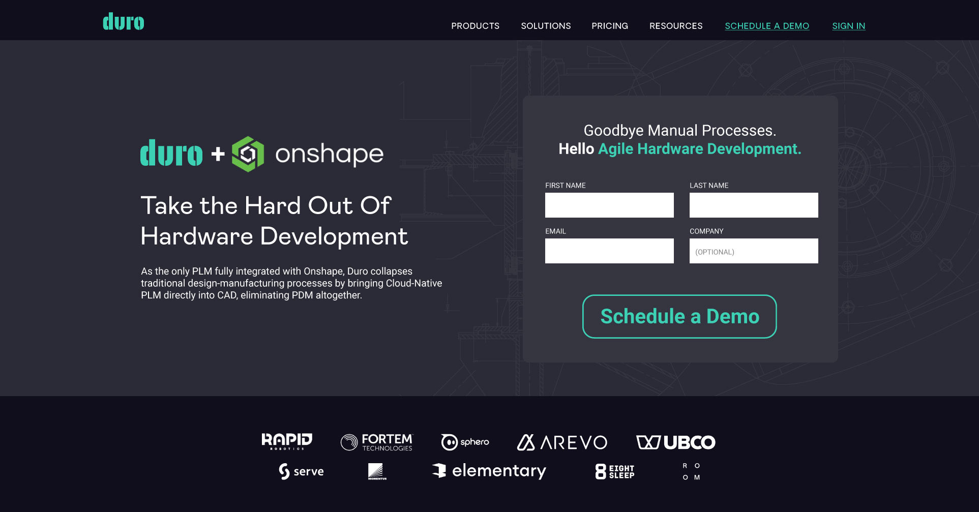Duro - Landing Page - Watch Me Design